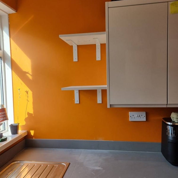 White 2.5 Cm Thick Shelves .any Size up to 40cm Deep and 240 Cm Long ...