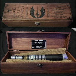 Wooden DOUBLE Lightsaber Box customizable - Etsy