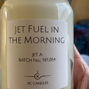 JET FUEL in the MORNING Airplane Candle, Jet Fuel Candle, Pilot Gift - Etsy