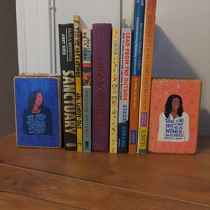 Wood bookends with Austin Texas retro skyline silhouette | Etsy