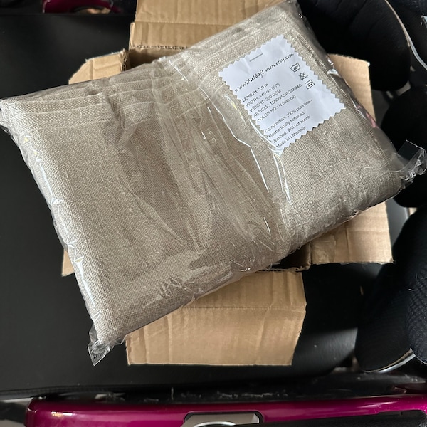 Natural Not Dyed Linen Fabric, QUITE HEAVY Linen, 260 GSM, Softened ...