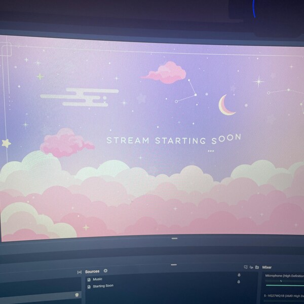Twitch Pastel Clouds Stream Package Celestial / Cherry Blossom / Spring ...