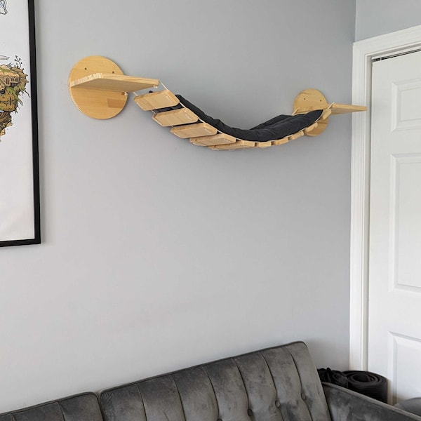 Cat Bridge From Pine Wood, Cat Wall Shelves, Cat Furniture, Cat Bridge ...