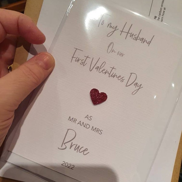 Personalised First Valentine Card for Your Husband or Wife on ...