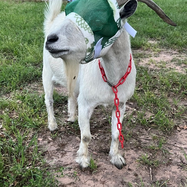 Goat/sheep Fly Masks - With & W/o Horns - Dual Adjustable - Made to ...