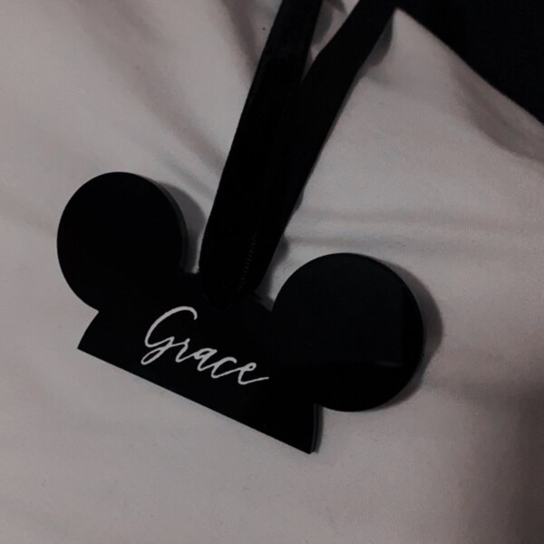 Personalized Mickey Name Tag • Gift Tag • Custom Mouse Ears ...