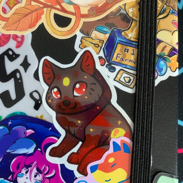 Cute Ethereal Familiars Sticker Set Solar and Lunar Wolf, Night Panther ...