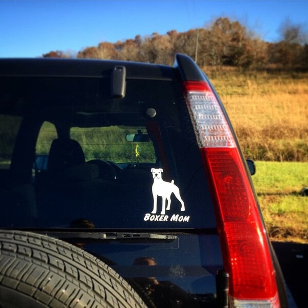 Boxer Mom DC986MOM High Quality Adhesive Vinyl Window Decal Sticker - Etsy