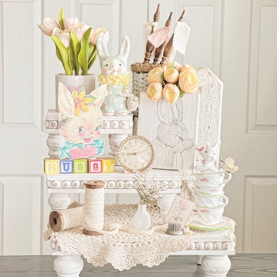 Handmade Vintage Style Easter Bunny Standee Decor - Etsy