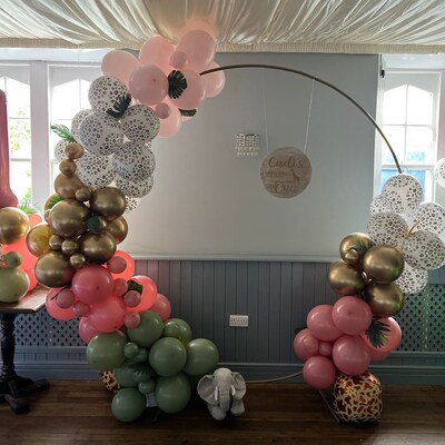 Dusky Pink and Sage Green Safari Balloon Arch, Safari Balloon Arch ...