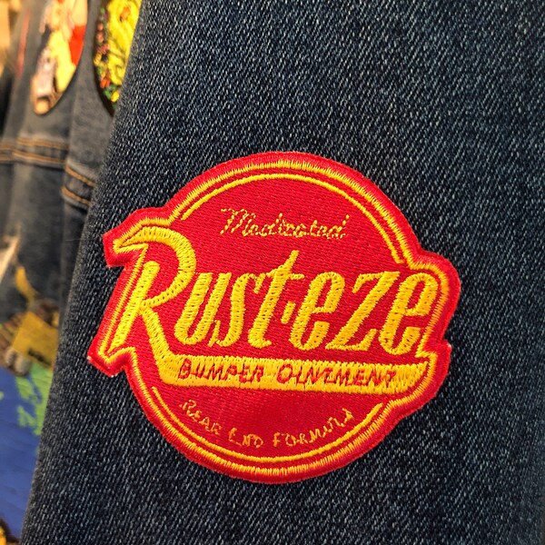 Rust-eze Logo From Disney & Pixar Cars Movie Fully Embroidered Sew-on ...