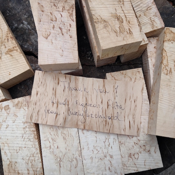 Karelian Birch Blocks for DIY Crafts. Set of 4 Blocks. Kiln-dried Rare ...