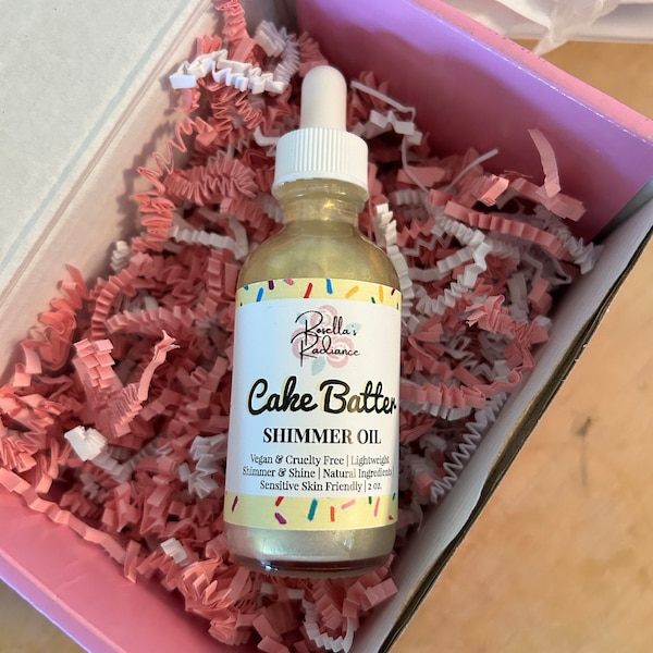Cake Batter Shimmer Oil | Frosted Cupcake | Skincare | Body Oil | Skin ...