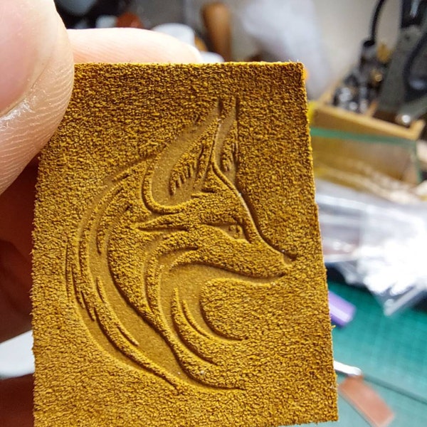 Leather Stamp (delrin Material): Fox Stamp,fox Head, Leather Stamps ...