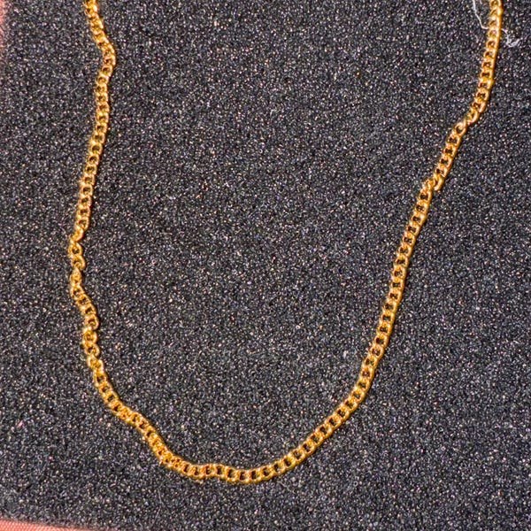 18K Gold Chain Necklace, Vine Chain, Twist Chain, Gift for Her, Figaro ...