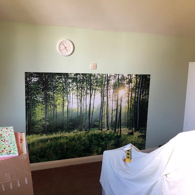 Custom Photo Wallpaper 3D Green Forest Nature Landscape Large Murals ...
