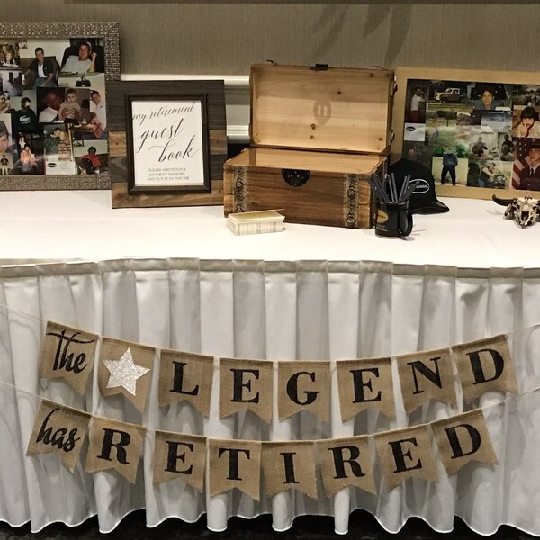 The Legend Has Retired Banner, Air Force Retired, NAVY Retired, US Army ...