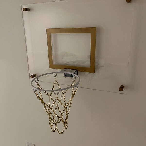 BLACK Mini Basketball Hoop W/black Rim & Black Chain Net | Customizing ...