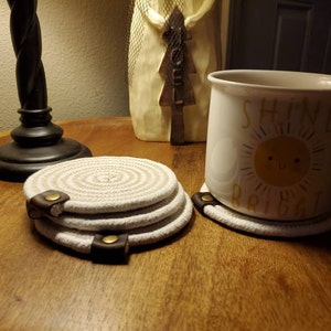 Natural Cotton Rope Coasters - Etsy