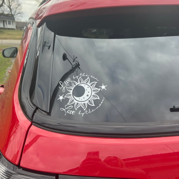 Sun and Moon Vinyl Decal: Laptop, Car, Kayak Sticker - Etsy