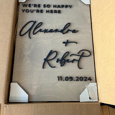 3D Wedding Welcome Sign Custom Wood Wedding Sign Welcome to Our Forever ...