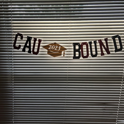 Graduation Custom College Bound Banner Sign Garland Grad Party Decor ...