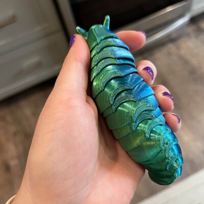 Fidget Toy 3D Printed Articulated Slug - Etsy