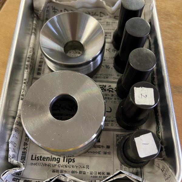 Self Centering Coin Ring Punch Set, No Spacers 6 Punch Size Coin ...