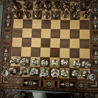 Magnetic Foldable Chess Set With Customised Brass Metal Plate Solid ...