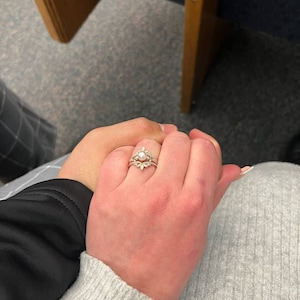 Unique Double Curved Moissanite Wedding Band Solid Gold Moissanite Ring ...