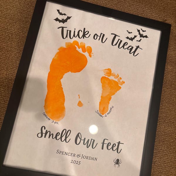 Baby’s First Halloween Footprint Craft - “trick or Treat, Smell My Feet ...