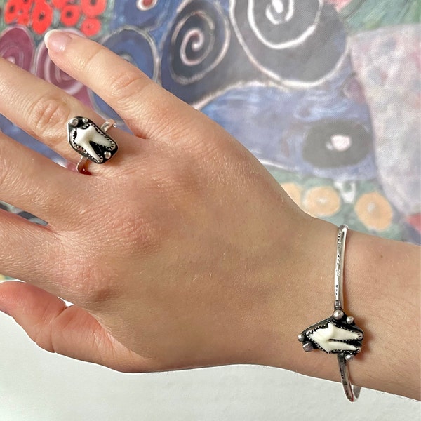 Fox Tooth Silver Ring / Fox Molar Teeth/ Sterling Silver Ring ...