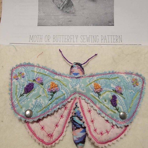 Simple Fabric Moth and Butterfly PDF Sewing Pattern / Digital Download ...