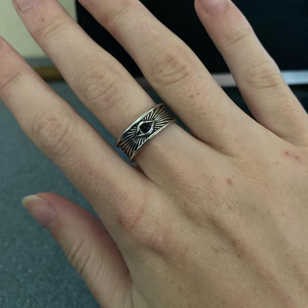 Star Y2K Rings, Starlight Y2K Rings, Women Cyberpunk Chunky Ring, Adjustable Punk Gothic Ring ...