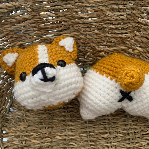 Mini Dog Crochet Pattern Amigurumi Small Animals Corgi Crochet Keychain ...