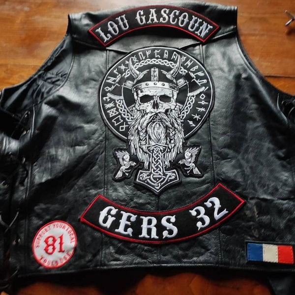 Custom Biker Patch Set, Motorcycle Club Rockers, Iron-on Backpatch ...