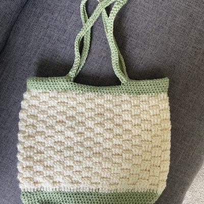Basketweave Market Bag Crochet Pattern - Etsy