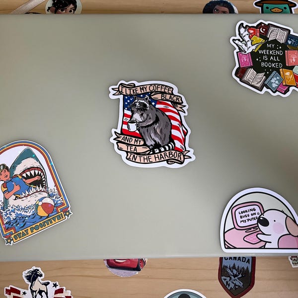 This is Fine Sticker, Funny Dog on Fire Sticker, Waterproof, Mental ...