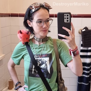 Trippy Alien Choker Collar Necklace Gift Puppy Cosplay, Resin Glitter ...