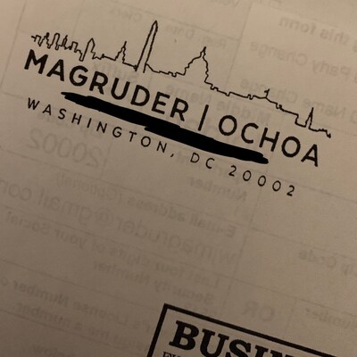 Washington D.C. Address Stamp Self Inking Return Address Stamp City ...