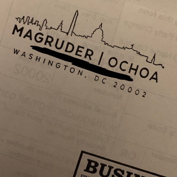 Washington D.C. Address Stamp - Self Inking Return Address Stamp City ...