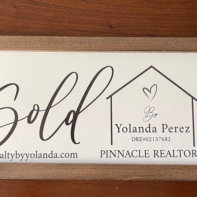 Realtor Sold Sign Personalized Sold Photo Prop Realtor Closing Sign ...