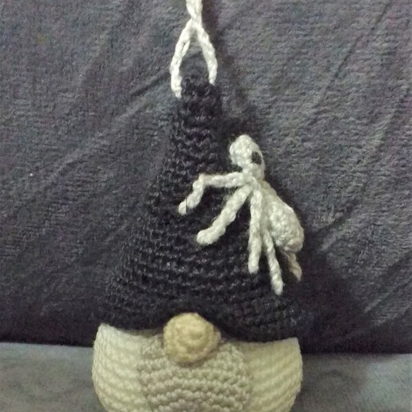 Halloween Crochet Keychain Pattern Gnome With Skull Ans Spider ...