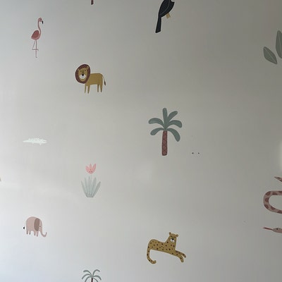 Jungle Animals Removable Wall Decals / Jungle Decor / Removable Wall ...