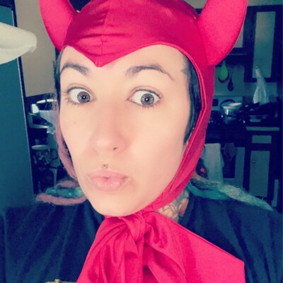 Devil Hood Red Devil Hood Vintage Devil Hood Devil - Etsy