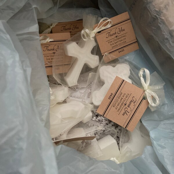 50 Homemade Cross Shaped Soaps, Perfect Party Favors for Wedding ...