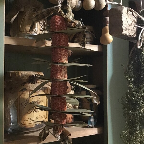 Primitive Corn Cob Bay Leaf Twine Cupboard Hang Make Do - Etsy