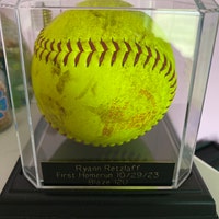 Clear SOFTBALL Display, With Name Plate HOME RUN or Game Ball Display ...