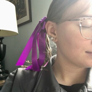 Velvet Hair Tie Velvet Ponytail Velvet Long Tail Bow Hair - Etsy