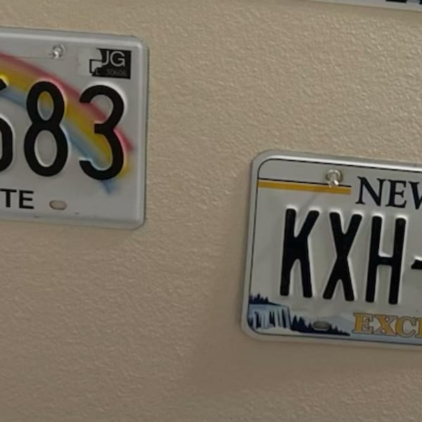 Embossed Worn & Faded License Plate Letters and Numbers to Build Your ...